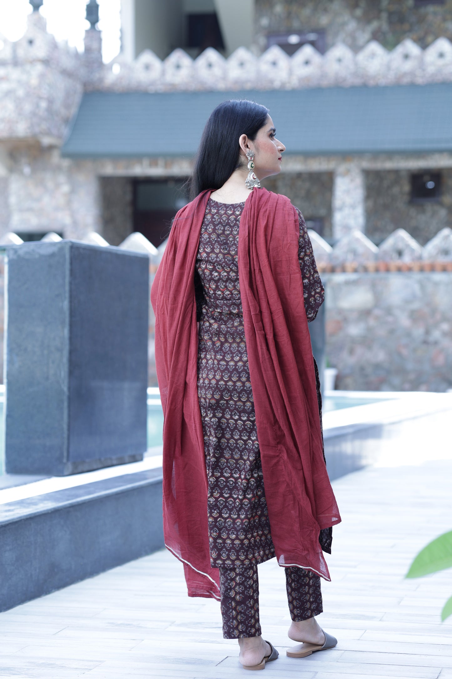 Radhya Handblock Suit Set – Local Nation