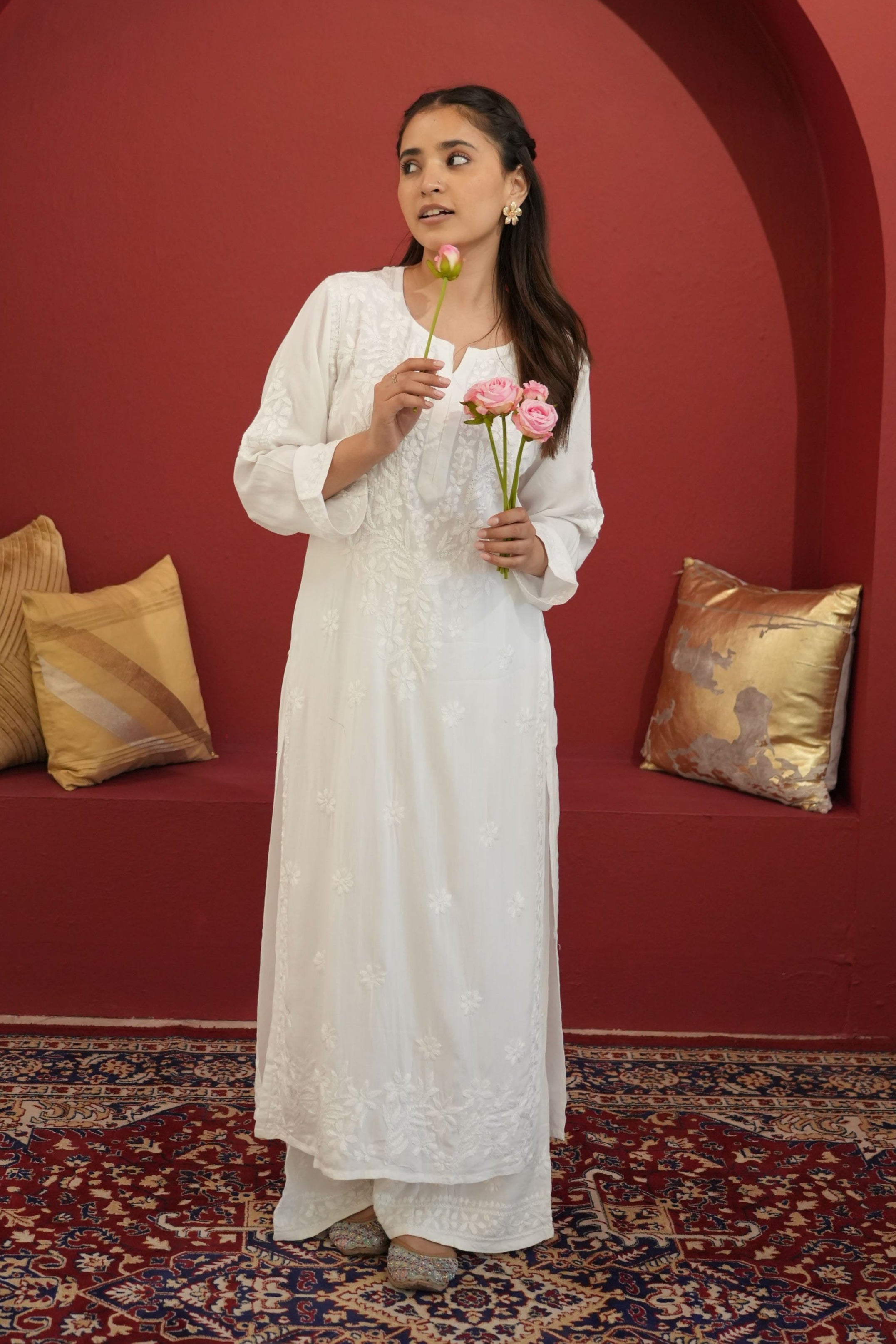 Gulbahar Chikanakri Kurti & Palazzo Set – Local Nation