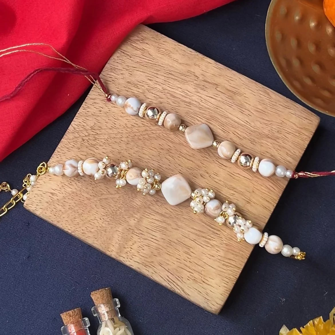 Noor Pearl Rakhi and Lumba Set – Local Nation
